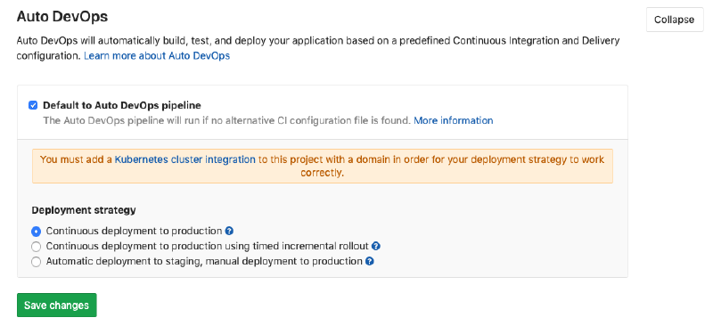 Using GitLab Auto DevOps with Kubernetes